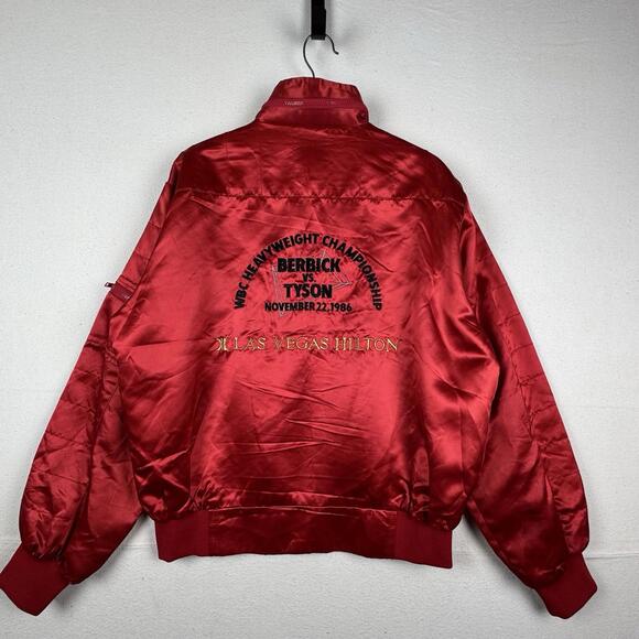 Jackets & Coats | Mike Tyson 1986 Berbick Boxing Fight Jacket Large ...